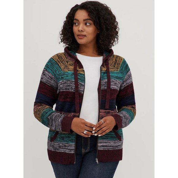torrid | Tops | Torrid Everyday Plush Cardigan Hooded Raglan Sweater ...